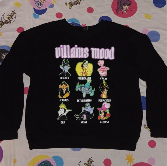 Disney | Tops | Disney Villains Mood Crewneck Sweatshirt | Poshmark